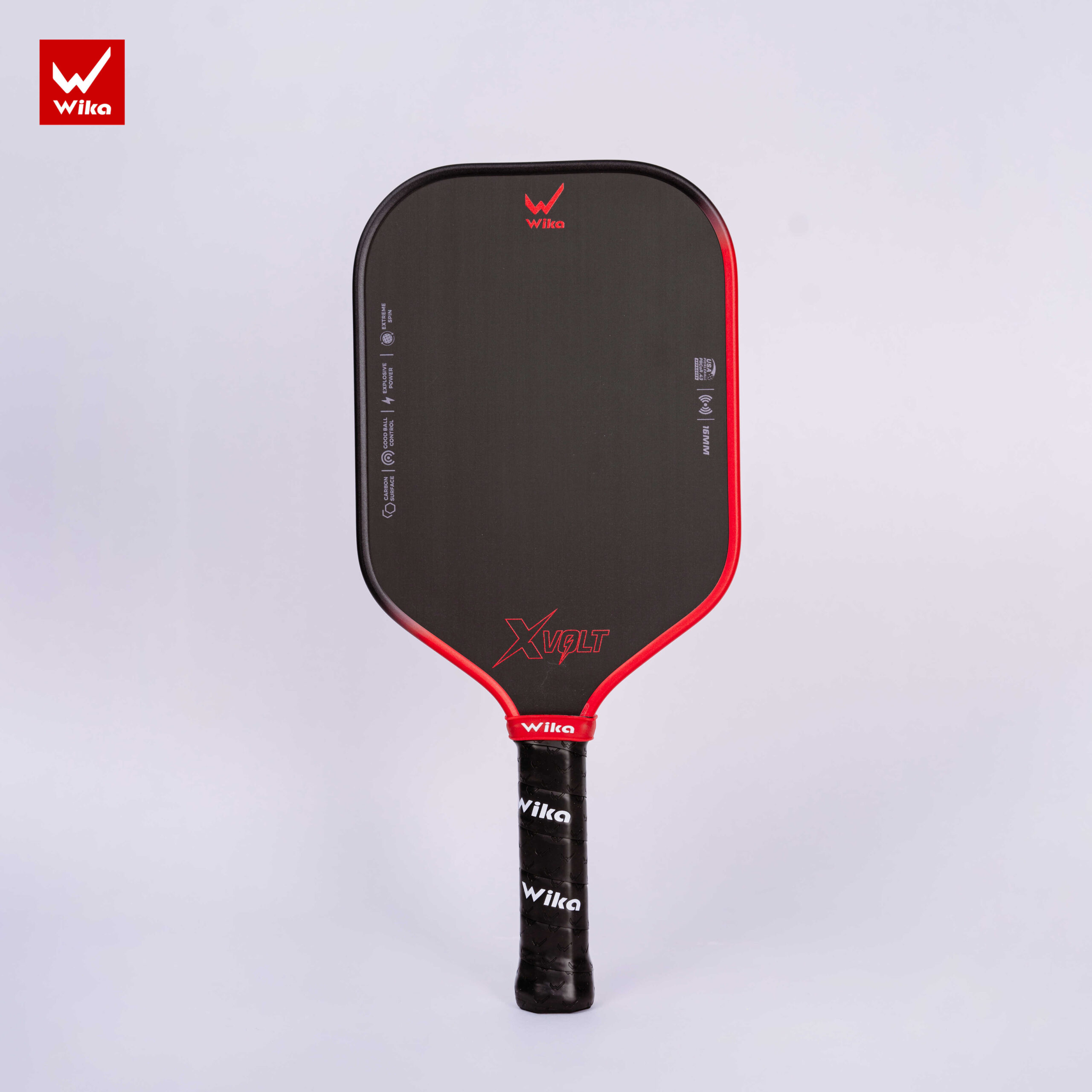 Vợt Pickleball Wika Xvolt màu đỏ100% Carbon XB60 T700